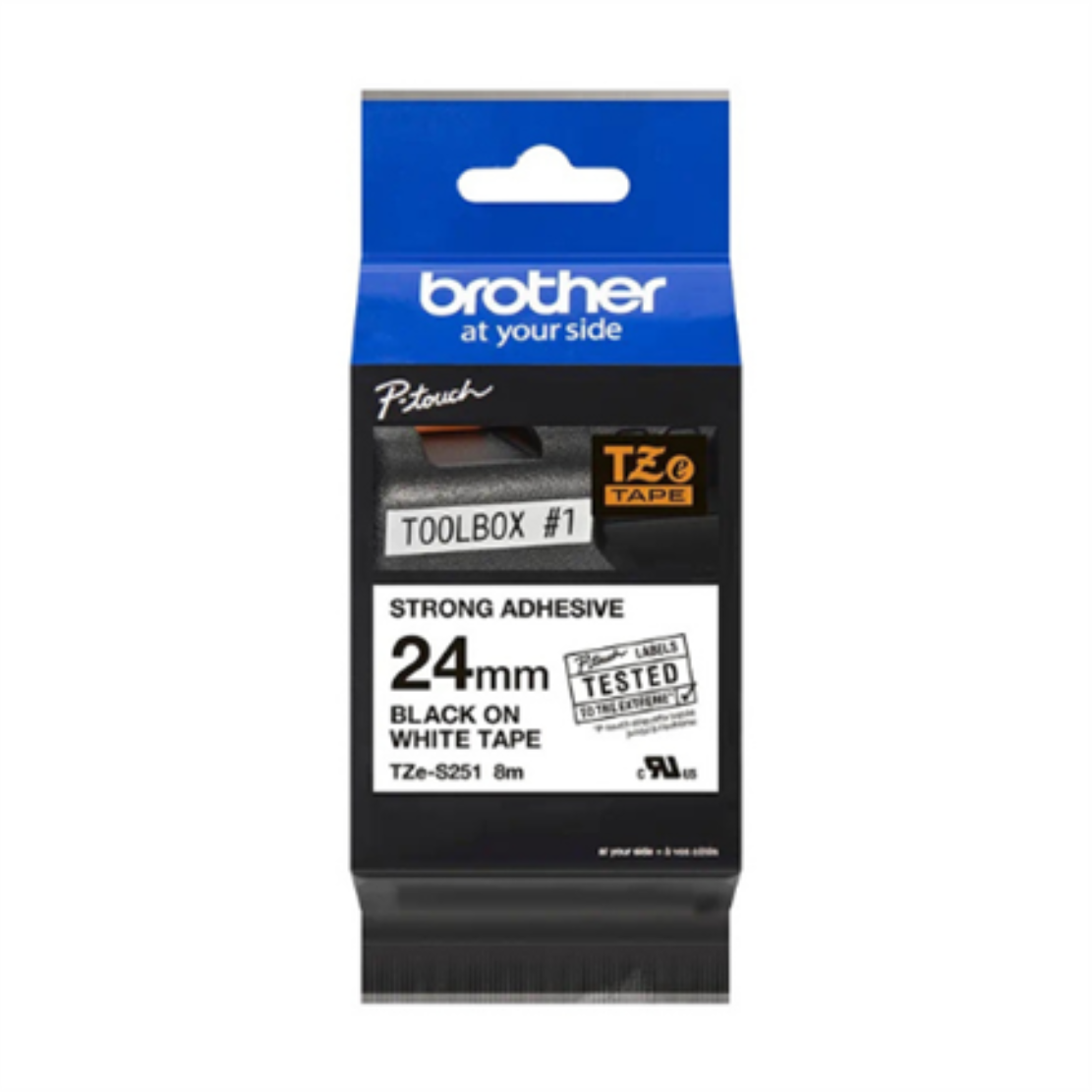 Cinta Brother Industrial Negro/Blanco 24mm