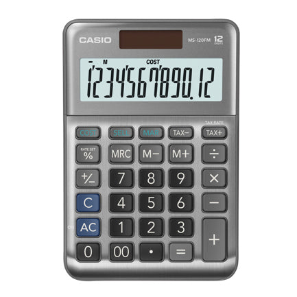 Calculadora de Escritorio Casio MS-120FM 12 digitos gris metalico calc ...