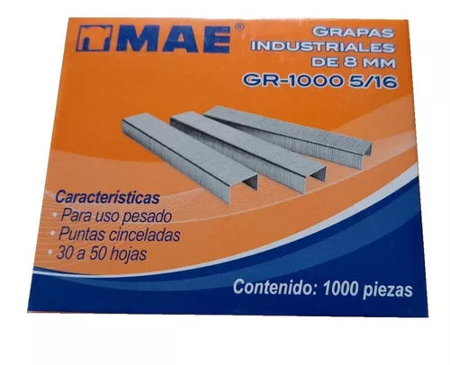 Grapa de uso pesado mae 5/16 caja/100pzas ( de 30 a 50 hojas – Venpli MX