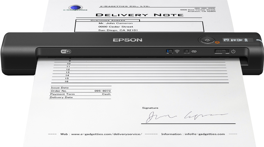 Escáner Epson WorkForce ES-60W Portátil Inalámbrico Resolución 600 dpi