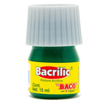 Pintura Baco Bacrílic Acrílica 15ml Color Verde Esmeralda C/10 Pzas ...