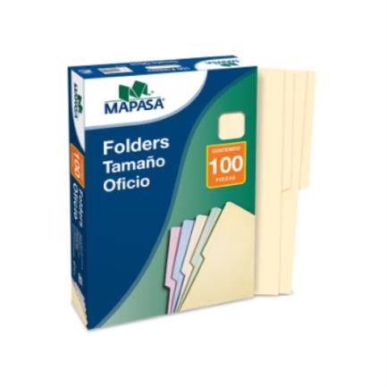 Folder Mapasa Oficio Multicolor Color Crema Pqte 100F – Venpli