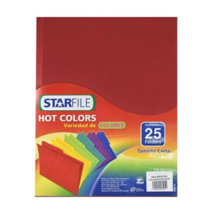 Folder StarFile Hot Colors Tamaño Carta Color Vino 25 Pzas – Venpli